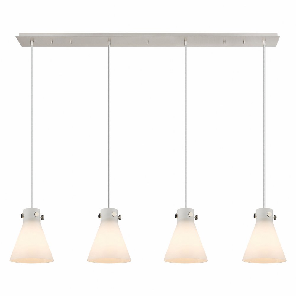 Innovations Lighting 124-410-1PS-PN-G411-8WH Newton Cone - 4 Light Cord ...