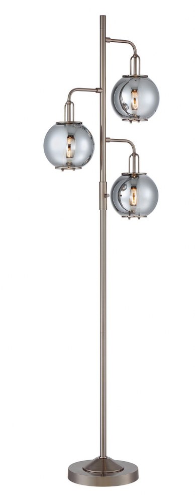 Used Lite Source LS-83545G/SMOKE Kaira - 3 Light Floor Lamp-71.5 Inches ...